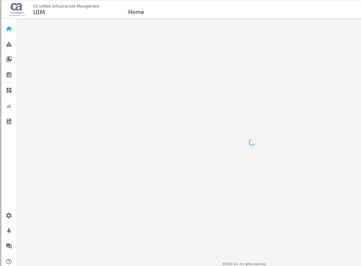 Operator Console Loading Forever for Home | DX Unified Infrastructure Management