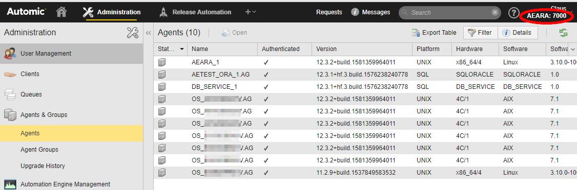 Agents not available | AppWorx, Dollar Universe and Sysload Community