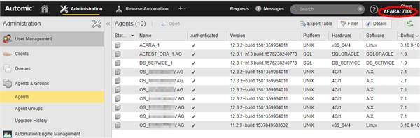 Agents not available | AppWorx, Dollar Universe and Sysload Community