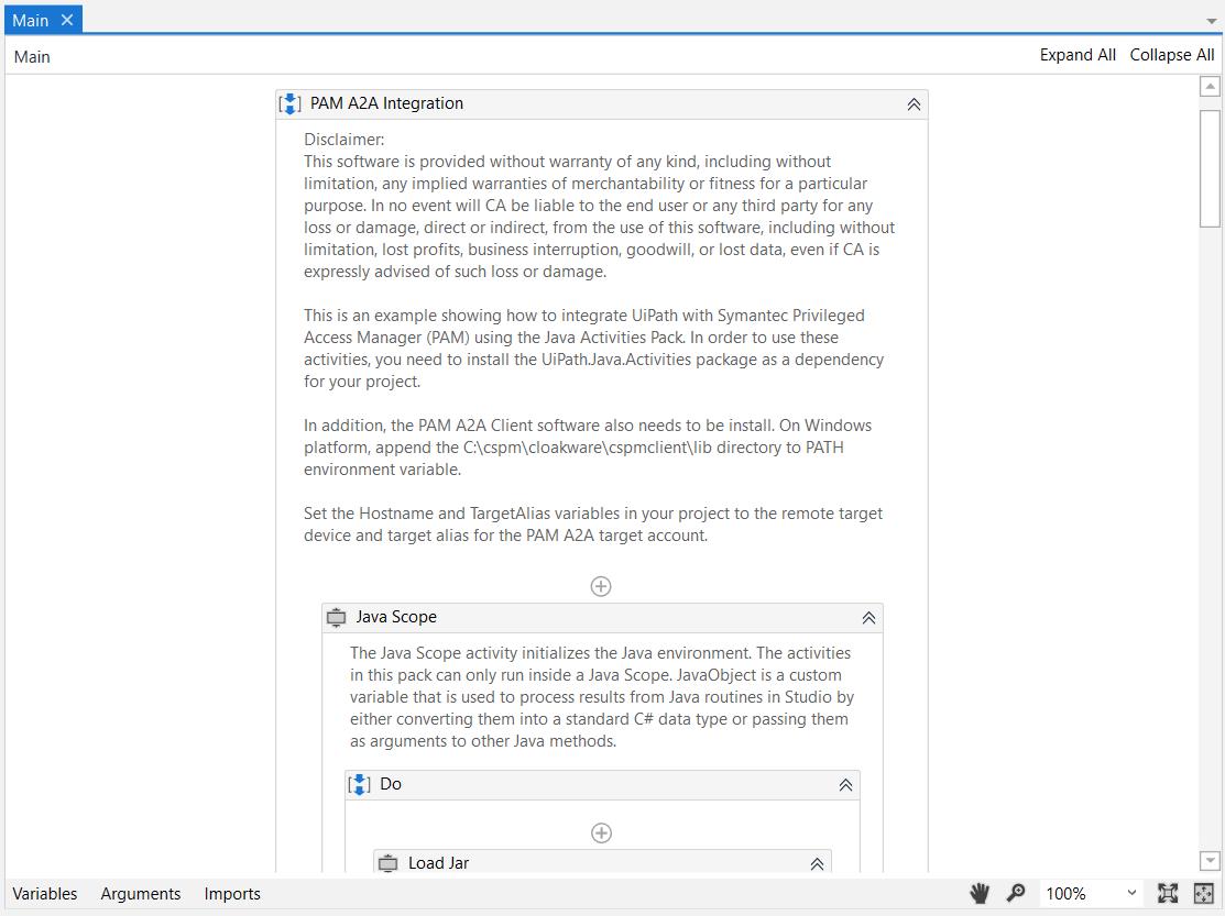 A2A Integration with UiPath | Symantec Privileged Access Management
