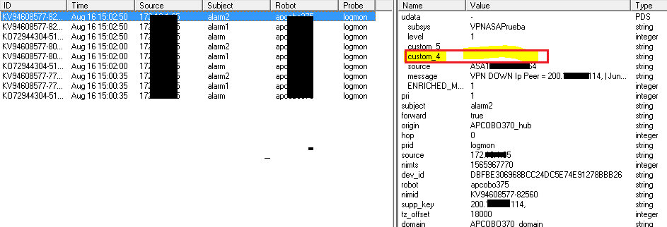 Not working alarm enrichment (NAS) | DX Unified Infrastructure Management
