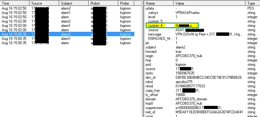 Not working alarm enrichment (NAS) | DX Unified Infrastructure Management