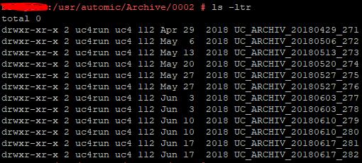 Delete Archived data created from Db maintenance job | Automic Workload ...