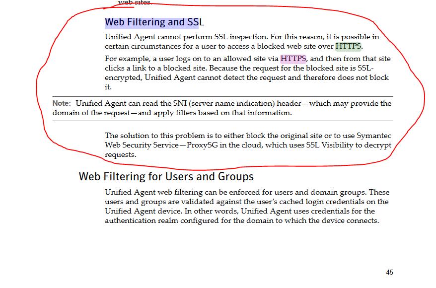 Websites Access issue on Bluecoat Unified Agents Installed clients (NOT ...