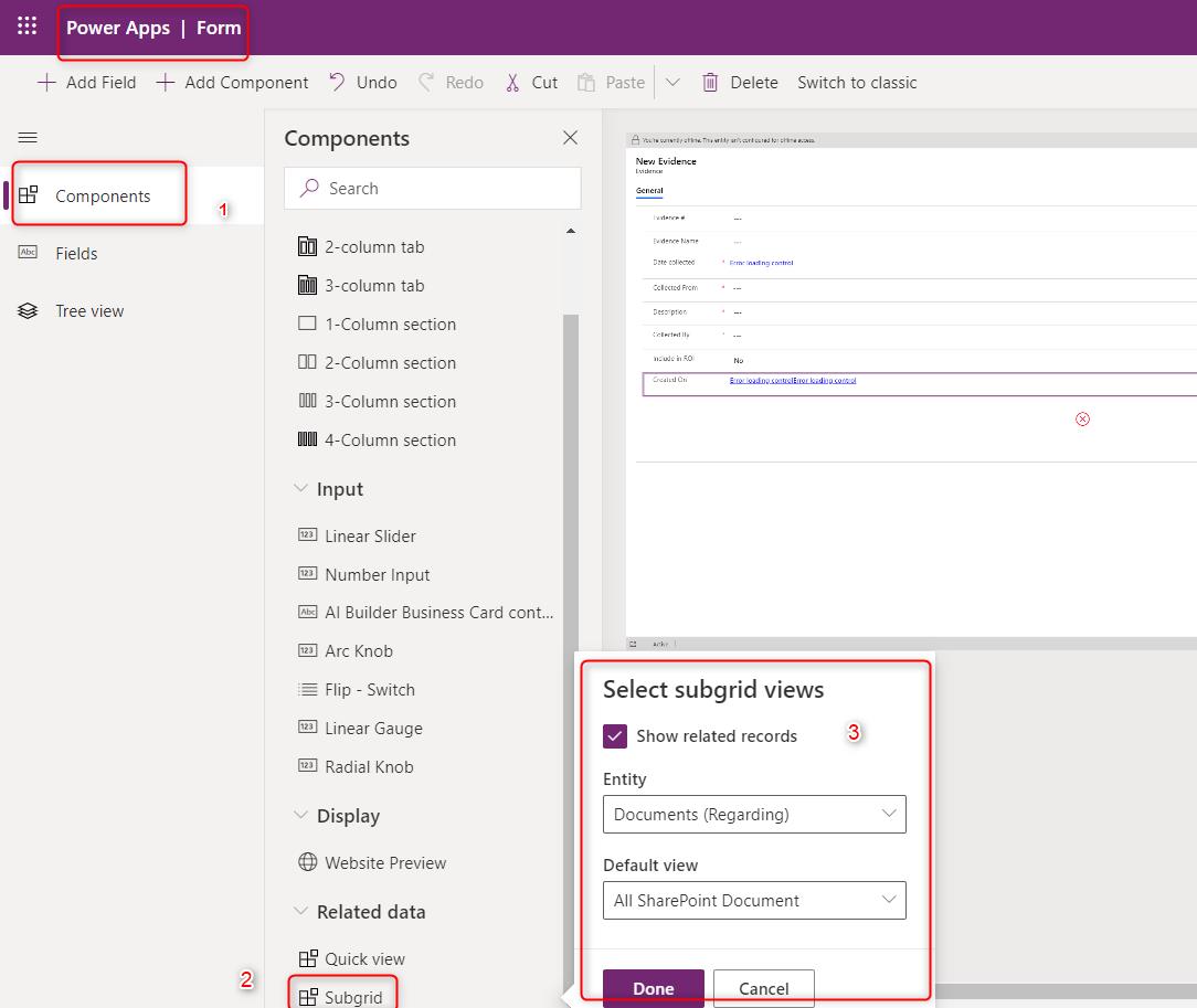 SharePoint Document Grid on CRM Dynamics Unified UI