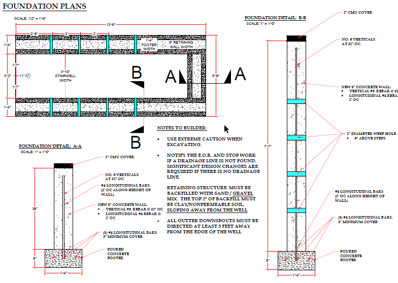Foundation Depth for Egress Stairwell | Integrated Buildings & Structures