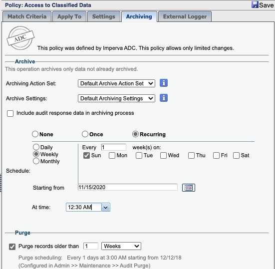 Configuring Audit Policies in Imperva DAM