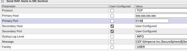 Steps for Enabling Imperva WAF Gateway Alert Logging to Azure Sentinel