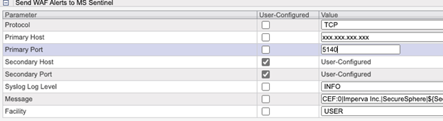 Steps for Enabling Imperva WAF Gateway Alert Logging to Azure Sentinel