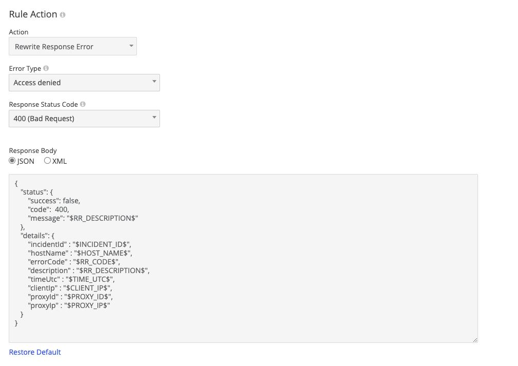 Creating Custom Error Responses for APIs
