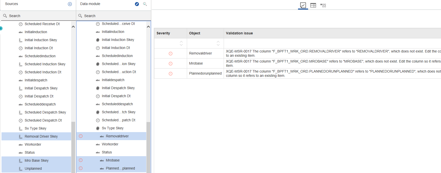 Data Modules Issue | Cognos Analytics