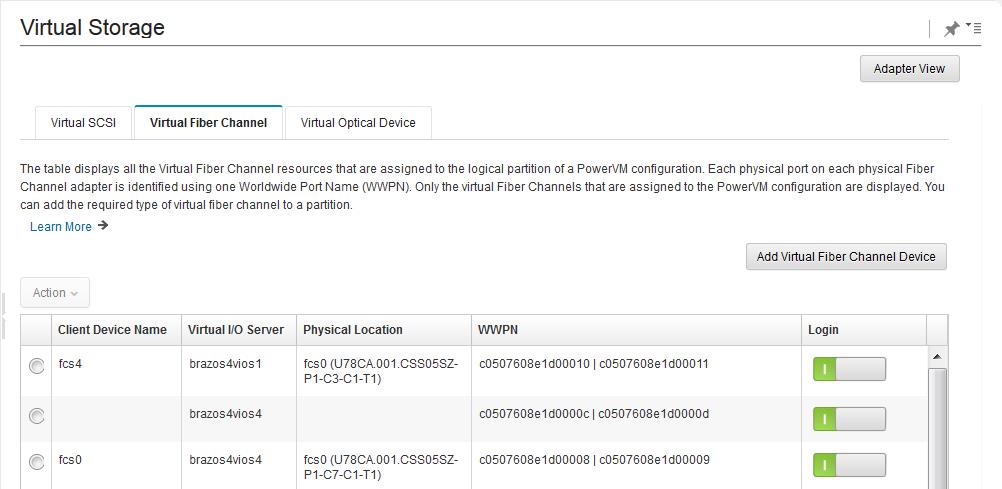 Partition Virtual Storage Management using HMC Enhanced UI