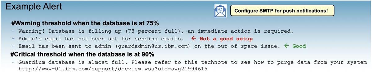 Prevent your Guardium database from filling up