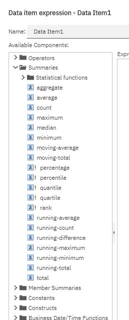 Cognos Analytics 11.1 Dashboard Running Total | Cognos Analytics