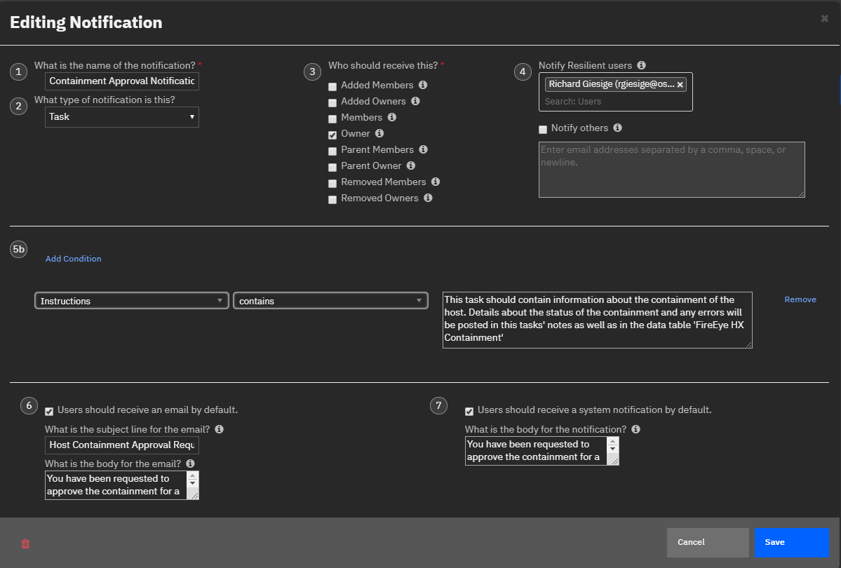 Custom Notifications | IBM QRadar SOAR