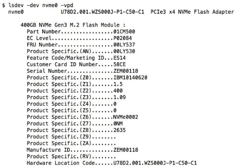 NVMe device support in Virtual IO Server (VIOS)