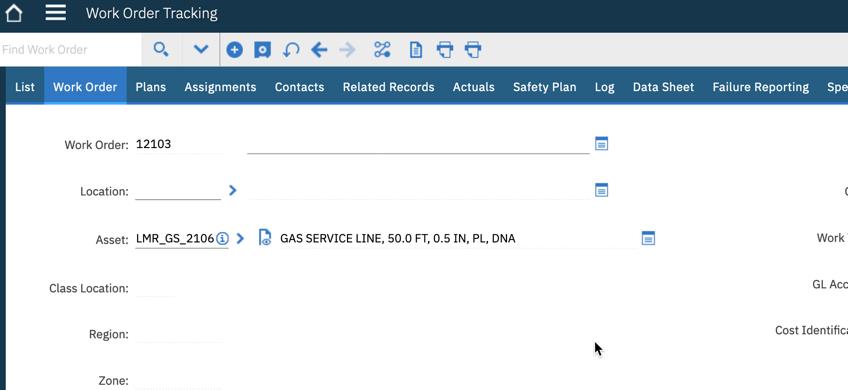 Set WO's asset via the Maximo map identify dialog | Maximo