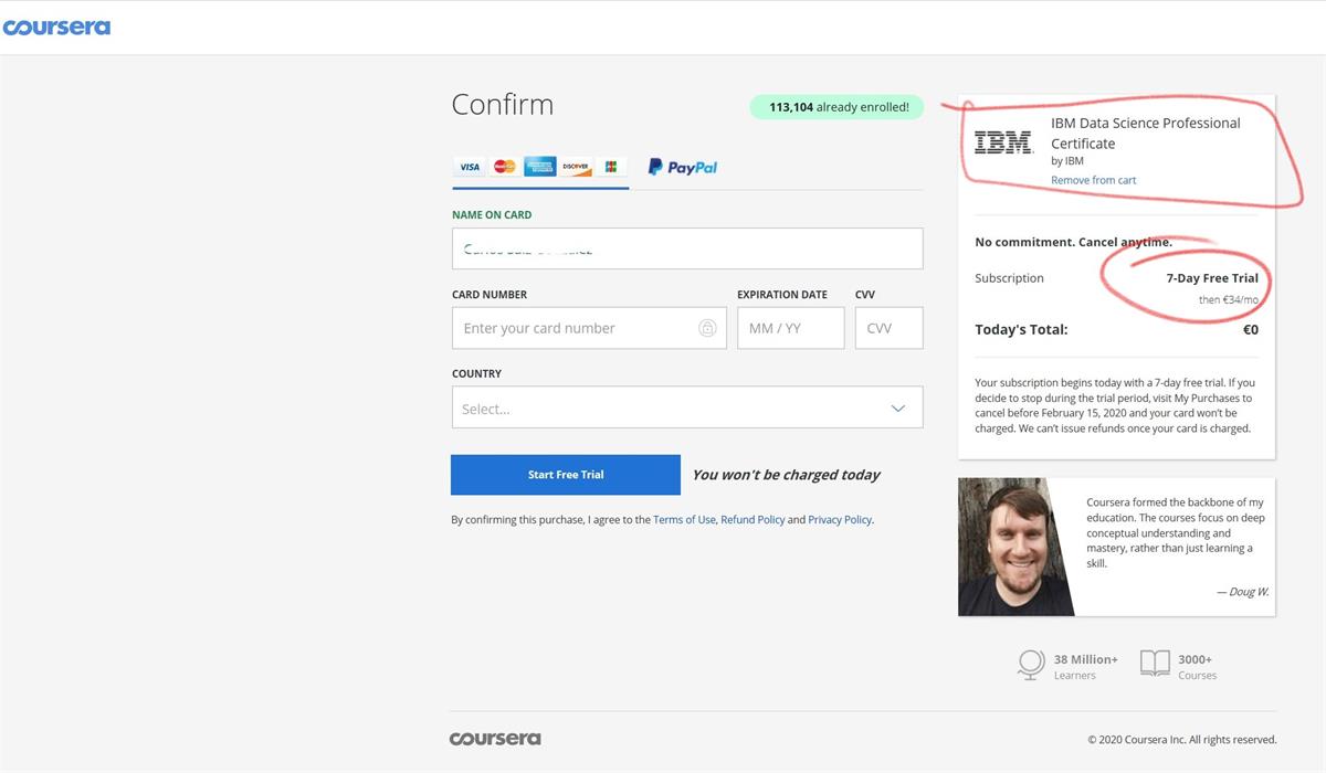 1 month free membership on Coursera | Global AI and Data Science