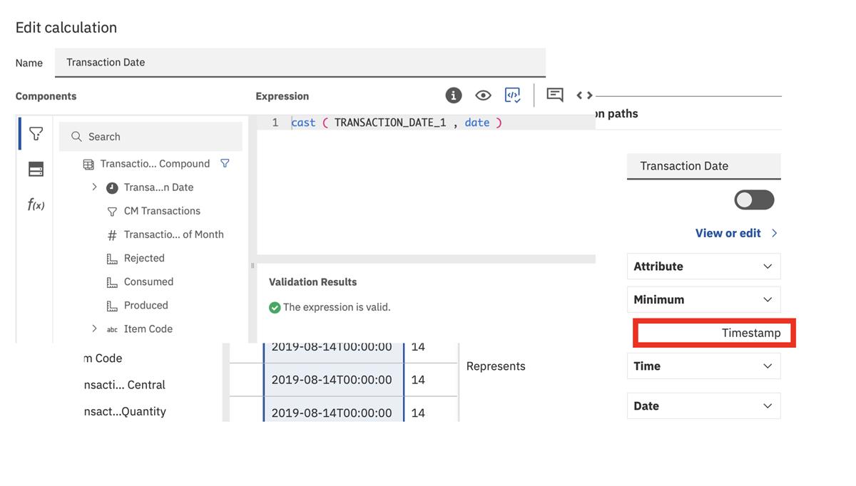 Data Module Casting Timestamp as Date not Changing Format | Cognos ...