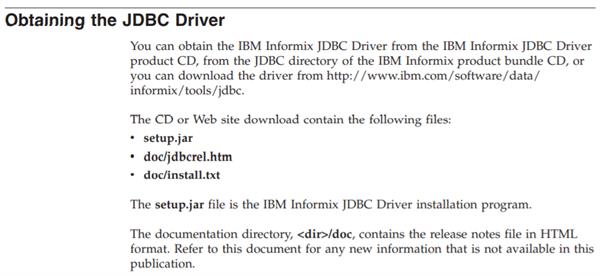 JDBC driver download | Informix
