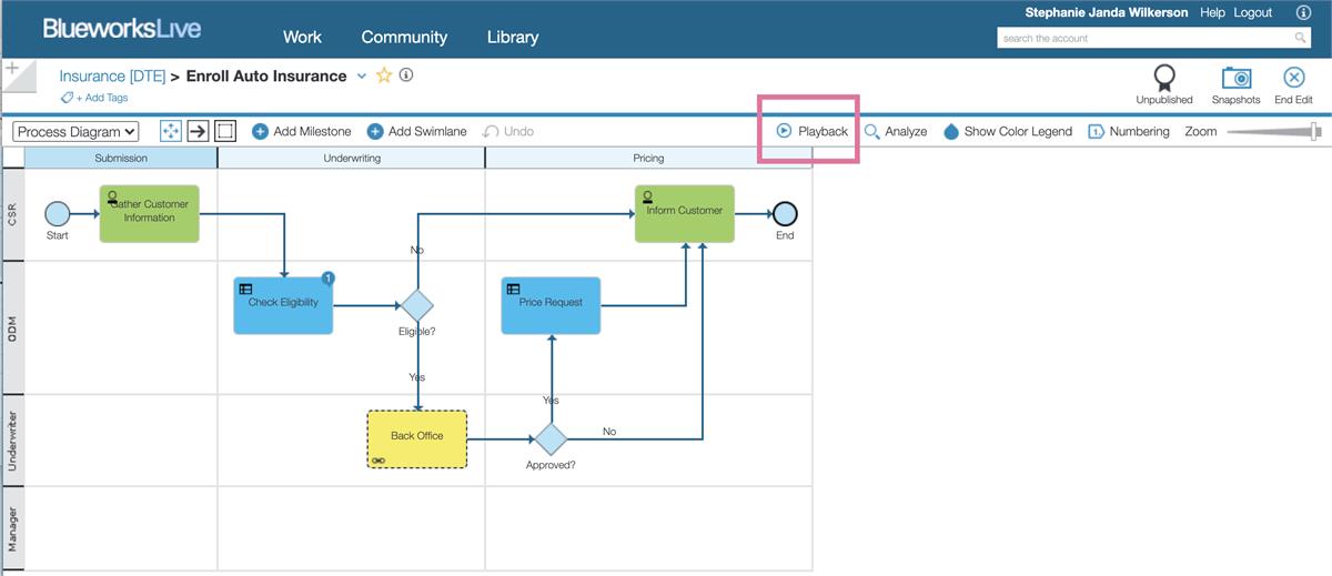 Introduction to Process Playback in Blueworks Live