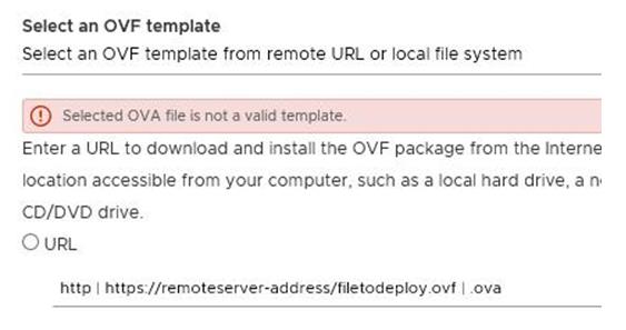 Issues about apphost ova import : OVF file is not a valid template | IBM QRadar SOAR