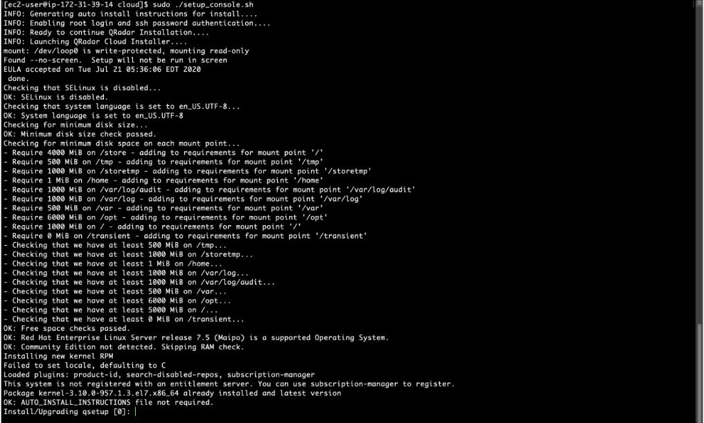 Step by Step QRadar deployment at AWS