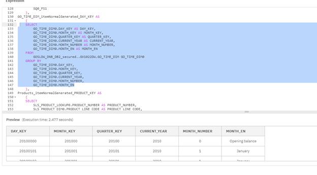 Cognos Analytics Modelling expression editor