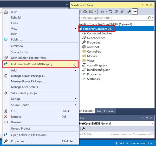 Getting started with ADO .NET Core MVC Web Application to access IBM ...