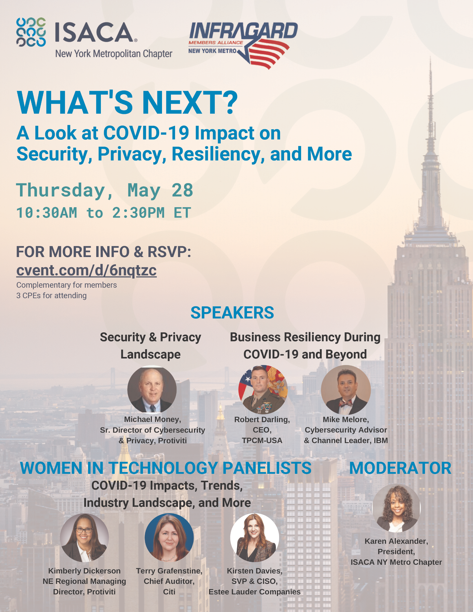 ISACA New York Metropolitan and NY Metro InfraGard Joint Virtual Event ...