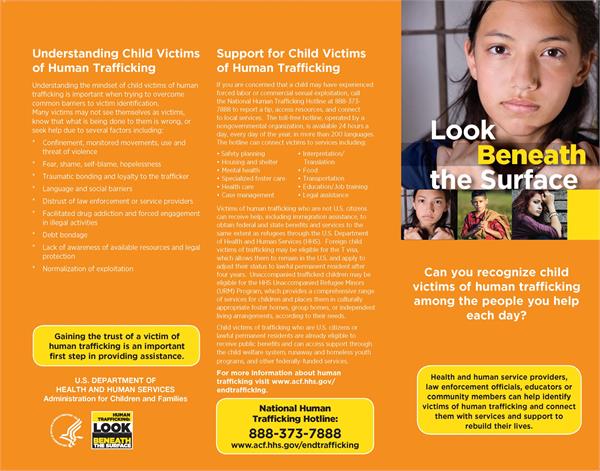 Recognize Child Victims of Human Trafficking