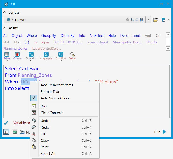 The new SQL Window | MapInfo Pro