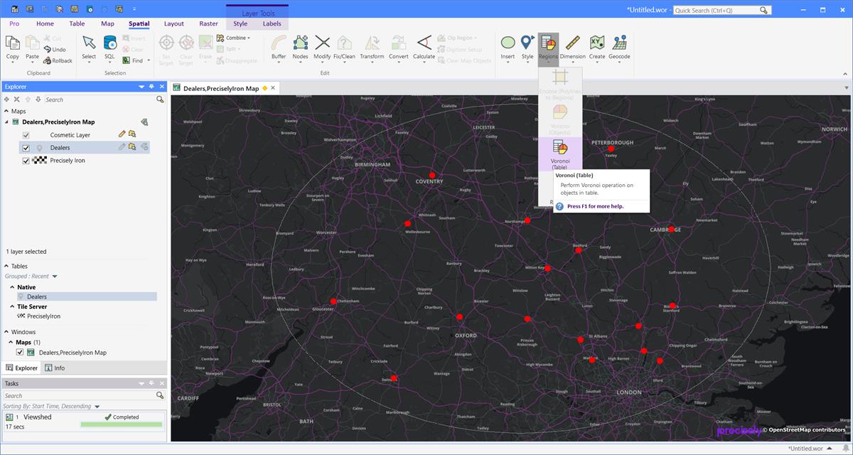 MapInfo Monday: Creating Voronoi Polygons from Points | MapInfo Pro