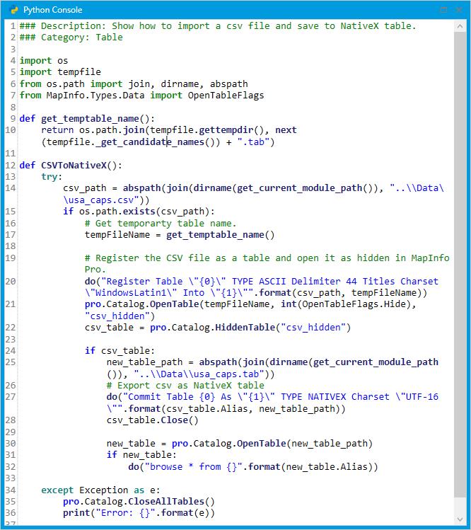 Getting Started using Python In MapInfo Pro | MapInfo Pro
