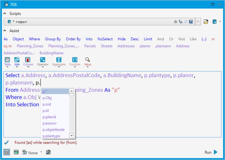 Table and Column Alias in Select statements | MapInfo Pro
