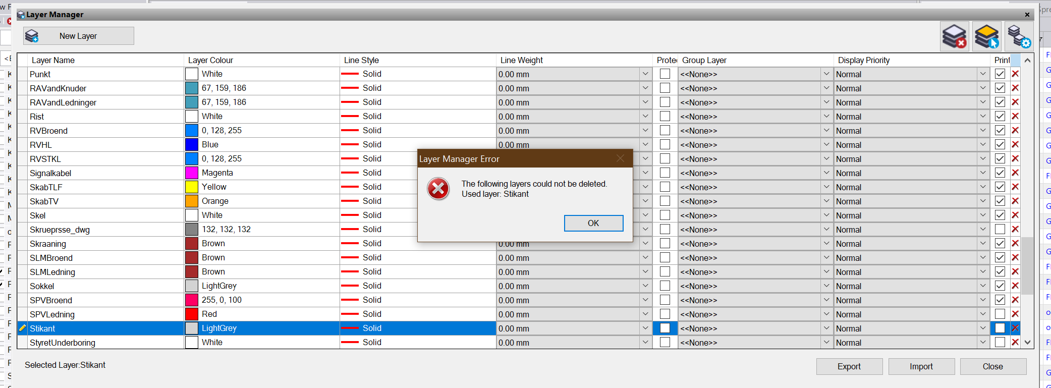 Unable To Delete Unused Layers Trimble Business Center