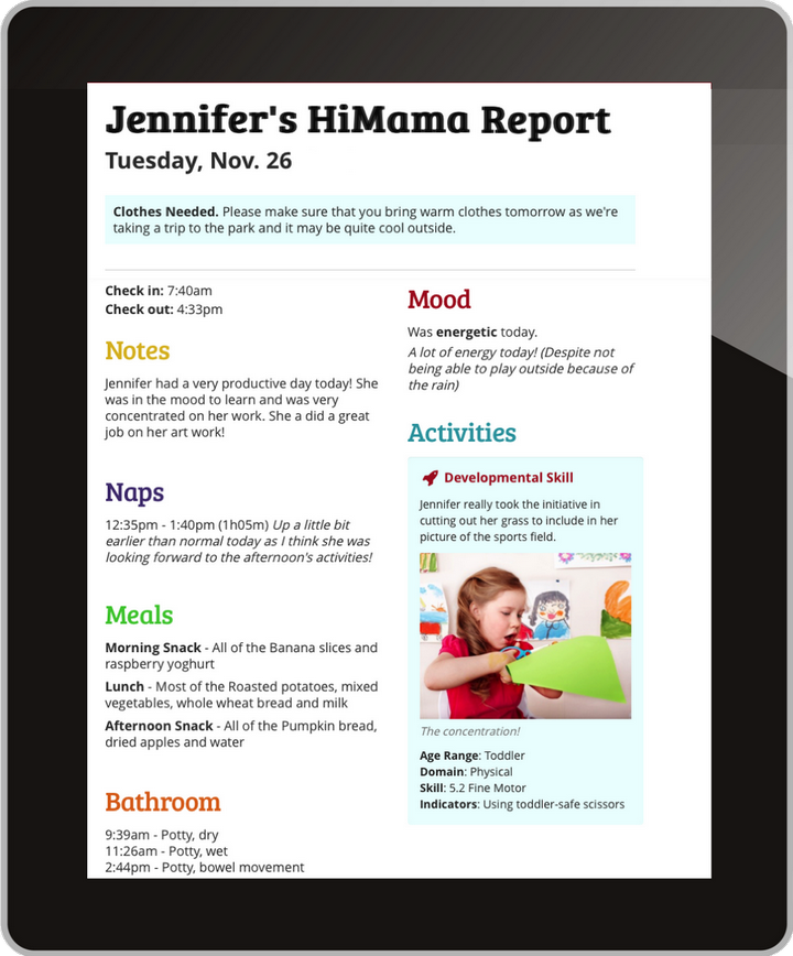 HiMama - Child Care Apps with Daycare Daily Sheets