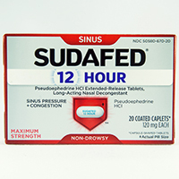 SUDAFED 12 HOUR (Pseudoephedrine) dosage, indication, interactions ...
