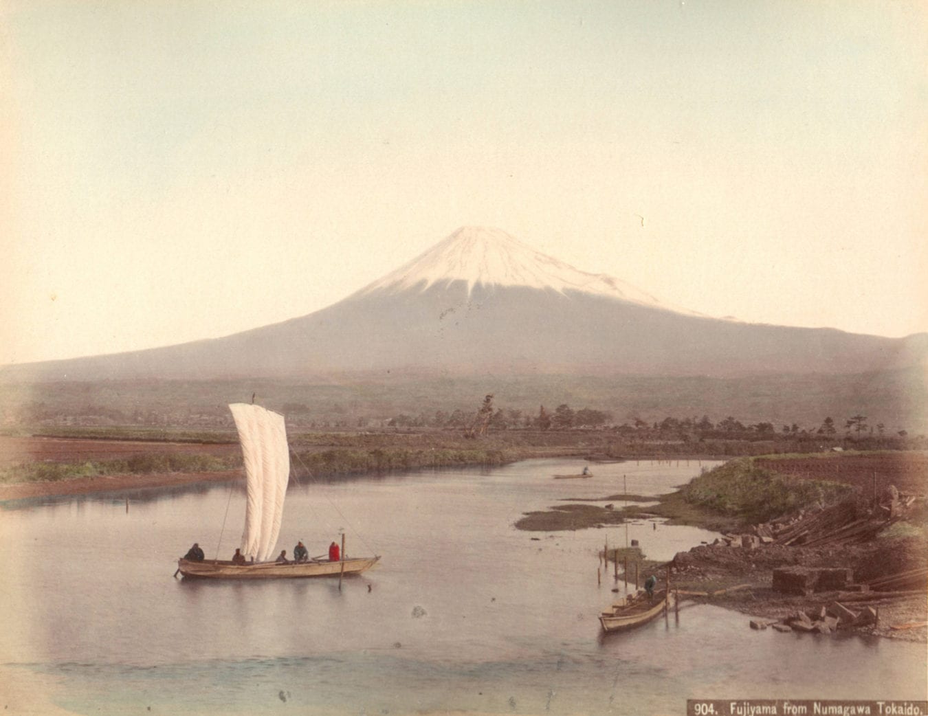 Great Hot Boiling Springs at Atami / Fujiyama from Numagawa Tokaido ...