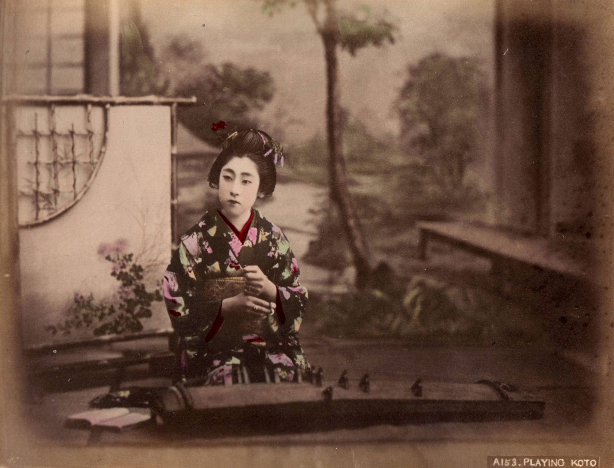 Lady Playing a Koto - Holden Luntz Gallery