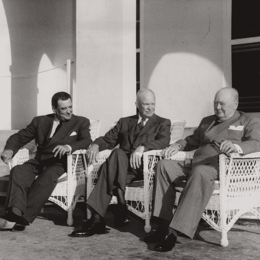 The Big 3, Joseph Laniel, President Eisenhower, Churchill - Holden ...