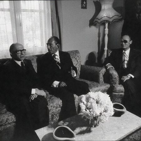 Menachem Begin, Anwar Sadat and Moshe Dyan - Holden Luntz Gallery