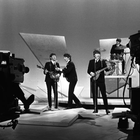 Beatles on Ed Sullivan, (cameras showing) NYC - Holden Luntz Gallery