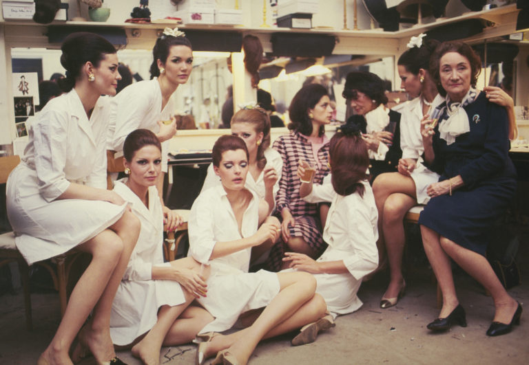 Coco Chanel with Models - Holden Luntz Gallery