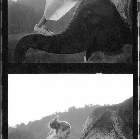 Kate Moss (Climbing the Elephant) in Nepal, British Vogue - Holden ...