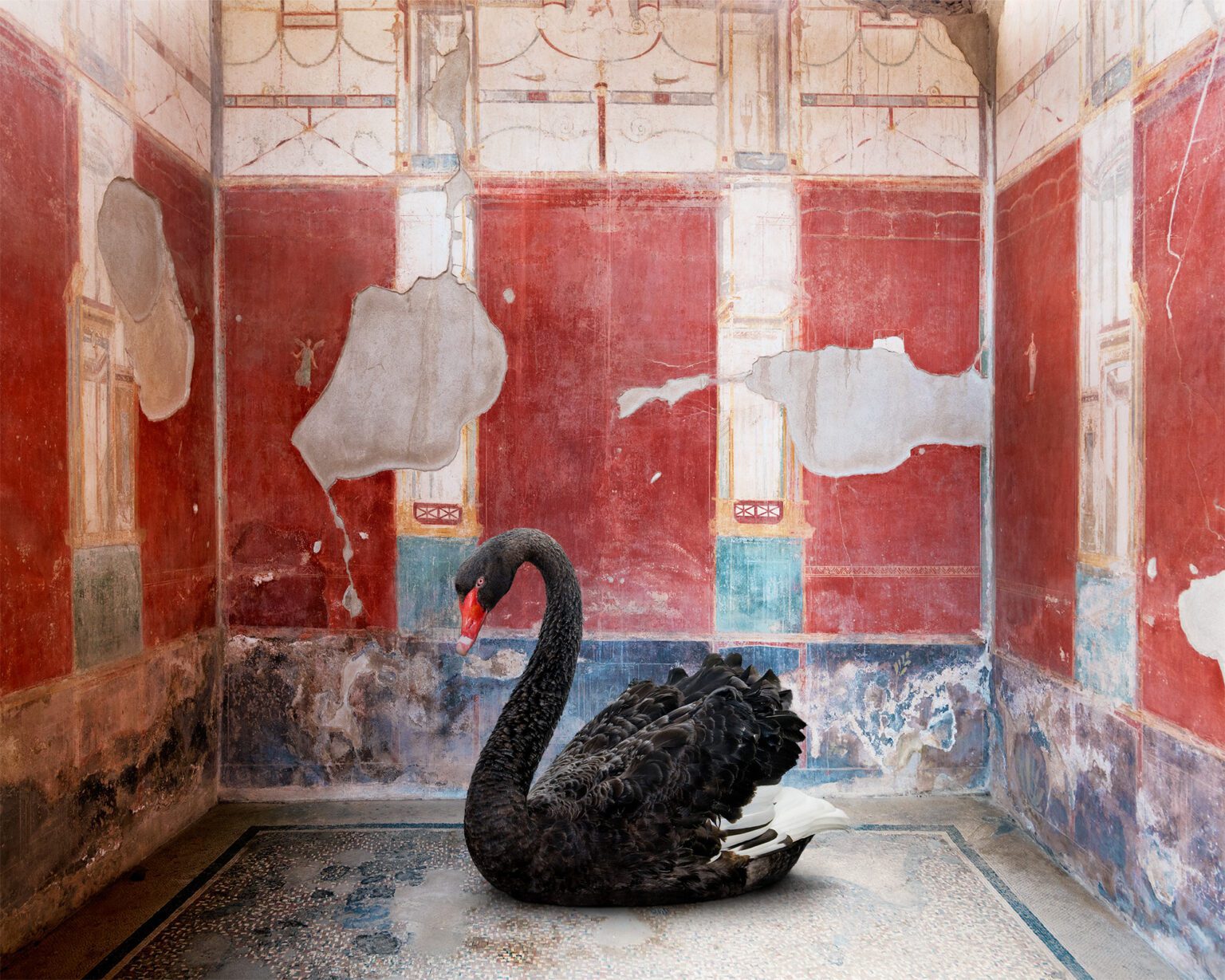 Leda's Seduction, House of the Red Walls, Pompeii (Scavi) - Holden Luntz Gallery