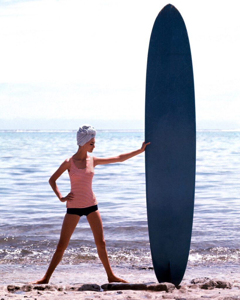 Catherine and Her Surfboard, Biarritz - Holden Luntz Gallery