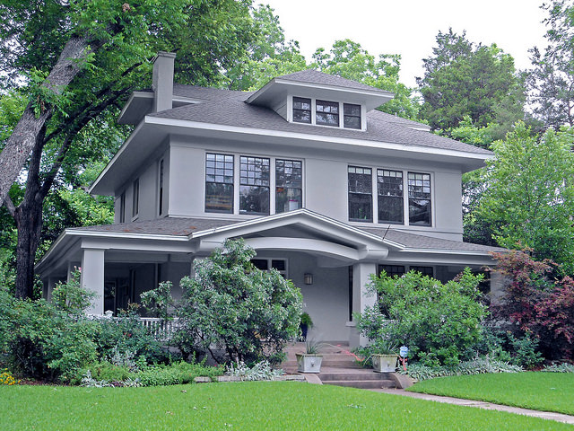 38 American Foursquare Home Photos PLUS Architectural Details