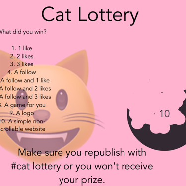 #cat lottery by MagicalCarrot90