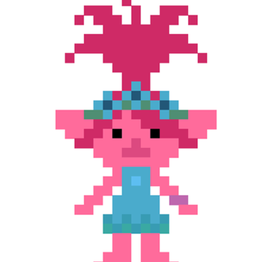 Trolls Poppy Pixel Art!!! by Karider04